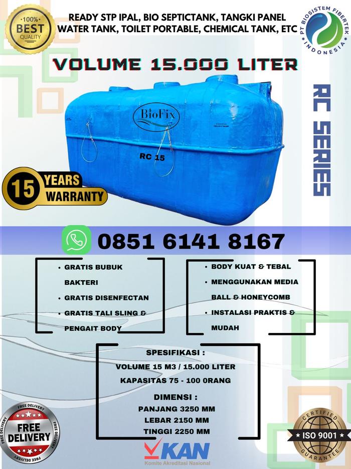 Jual Septic Tank BIotech Sistem 15000 liter - RC 15, Septic Tank Bio ...