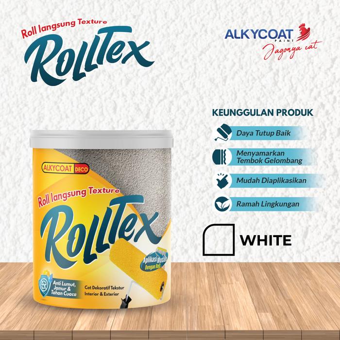 Jual ROLLTEX Cat Tembok Tekstur Ekonomis Kamprot Anti Jamur & Lumut ...