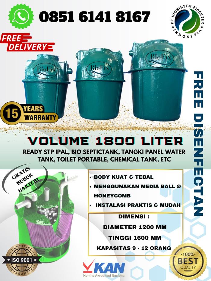 Jual Septic Tank BIotech Sistem 1800 liter - BS 12, Septic Tank Bio ...