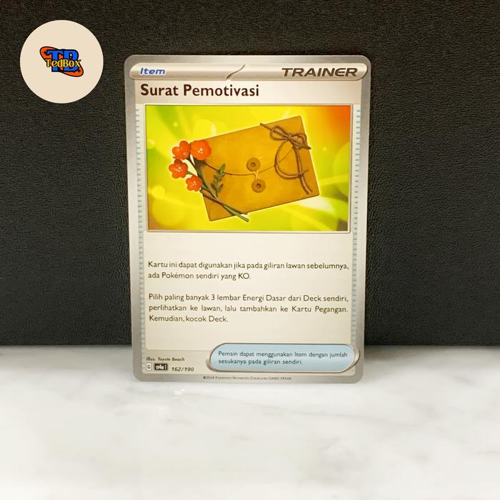 Jual Pokemon TCG Indonesia Sv4a 162/190 Trainer Surat Pemotivasi Harta Berkilau Kartu Pokemon ...
