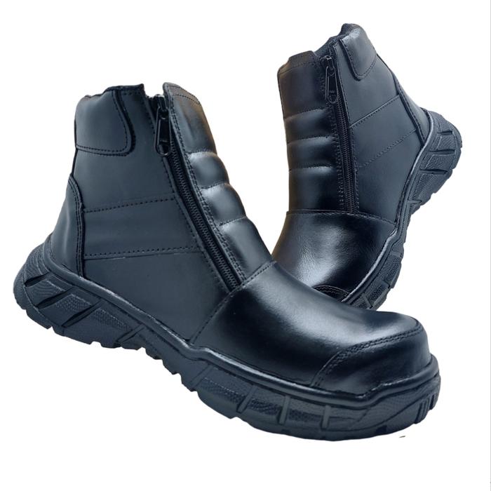 Promo Sepatu Boots Safety KK Resleting Kulit kerja Proyek Lapangan ...
