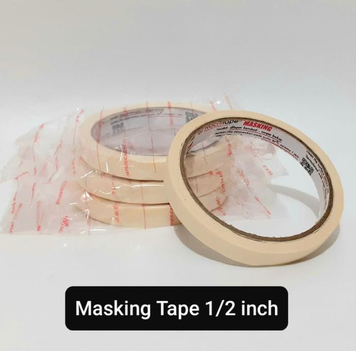 Jual Masking Tape Nachi seperti Daimaru 12mm 1/2 inch 20 Yard Lakban ...