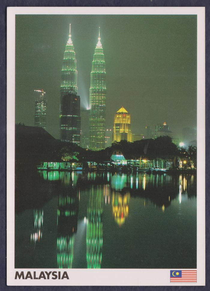 Jual Kartu Pos Post Card Malaysia Bergambar Gedung Menara Petronas ...