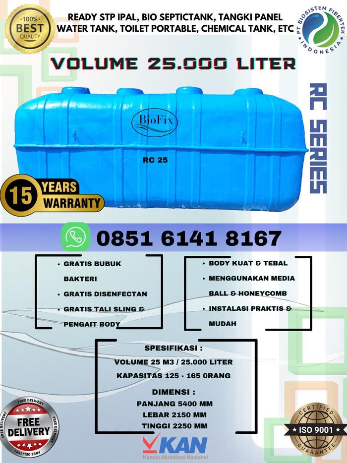 Jual Septic Tank BIotech Sistem 25000 liter - RC 25, Septic Tank Bio ...