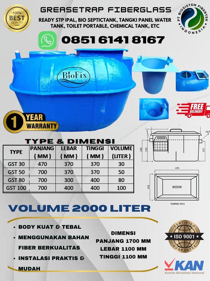 Jual Grease Trap Fiber 2000 Liter Biotech Sistem - biosys - biosistem ...