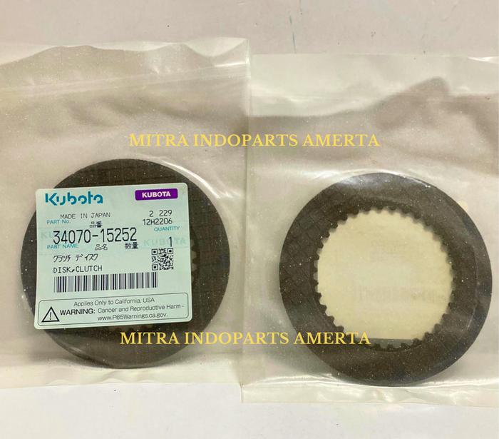 Jual DISK CLUTH PTO/KAMPAS PTO MX5000 KUBOTA (34070-15252) GENUINE ...