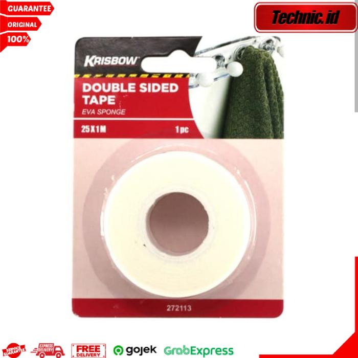 Jual Krisbow Double Tape 2,5x100 Cm Digunakan Di Dinding Meja Atau Kaca ...