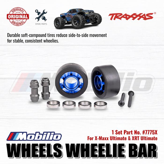 Jual Traxxas Part #7775X Wheels Wheelie Bar Blue-anodized with Bearing ...