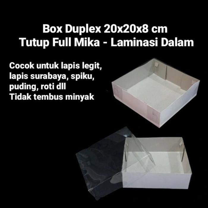 Jual Box Packaging Kue Dus Kotak Hampers Ukuran 20x20x8 cm Tutup Full ...