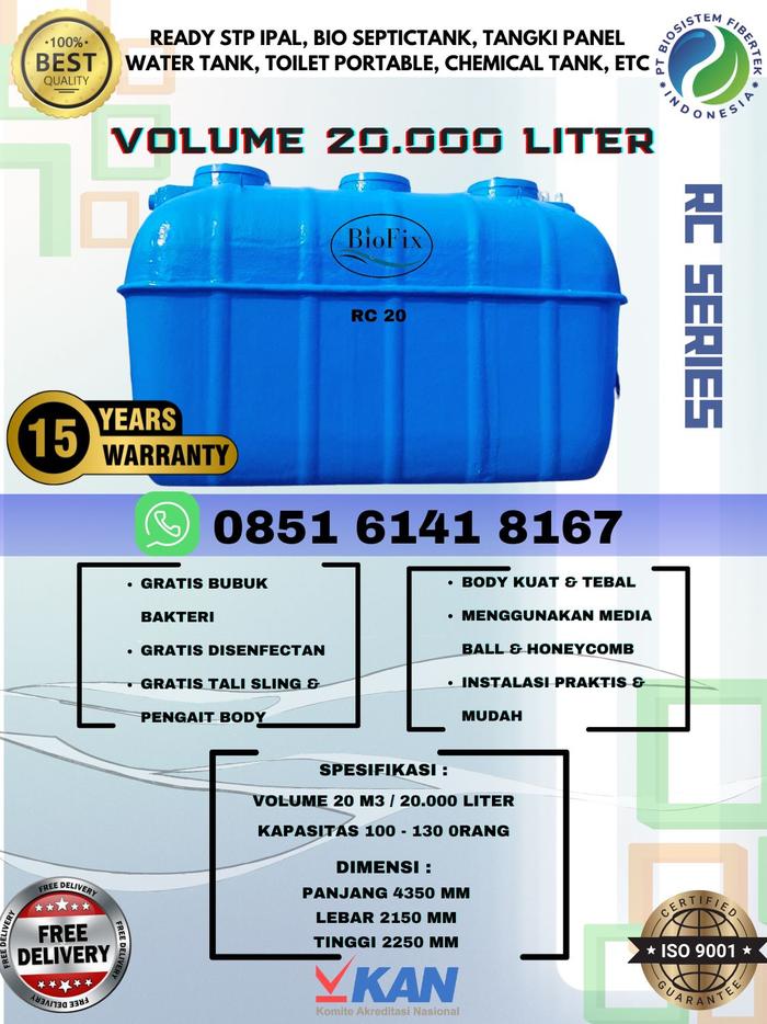 Jual Septic Tank BIotech Sistem 20000 liter - RC 20, Septic Tank Bio ...