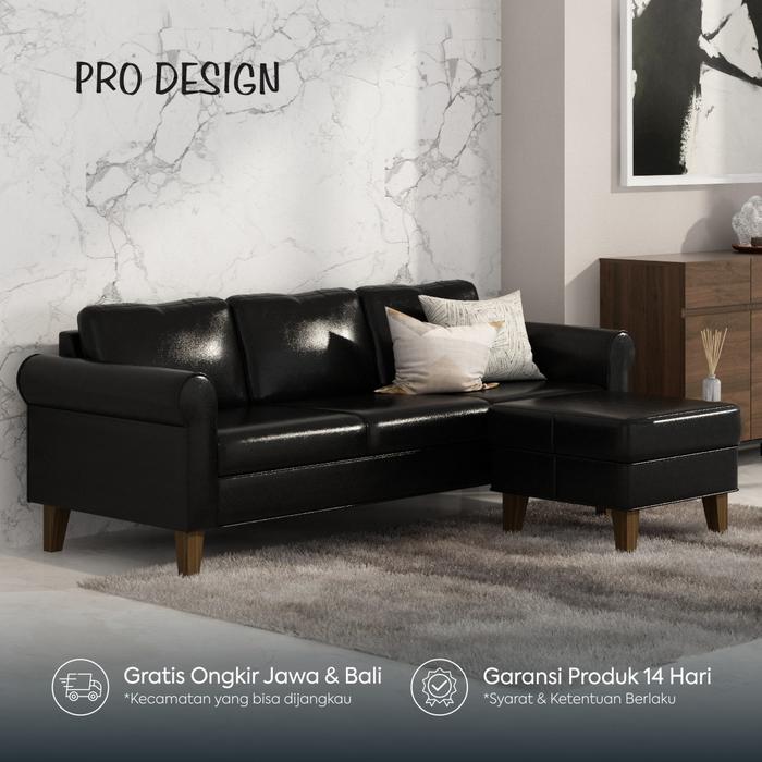 Promo Pro Design Nala S Sofa 3 Seater / Sofa Corner / Sofa L - Black NV ...