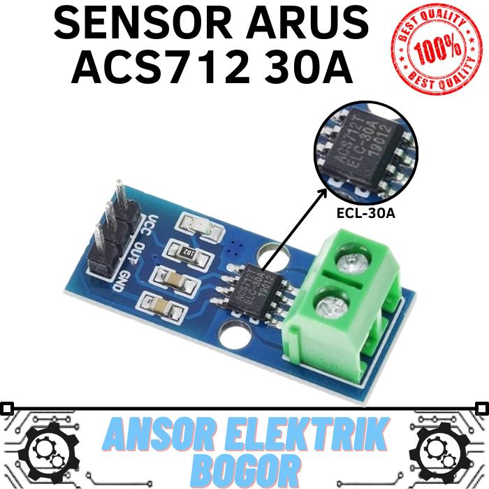 Jual SENSOR ARUS 30A CURRENT ACS712 ACS712ELC-30A MODULE - Kab. Bogor ...
