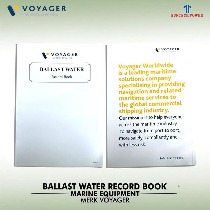 Jual Ballast Water Record Book Voyager World Wide Buku Catatan Air ...