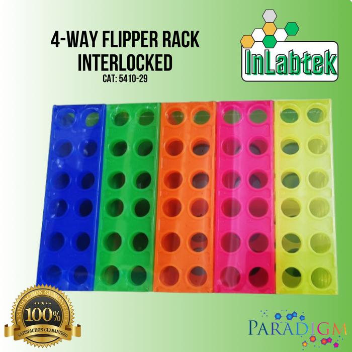 Jual 4-Way Flipper Rack Interlocked Fluorescent Assorted / Rak Microtube - Kota Bogor - Inlabtek ...