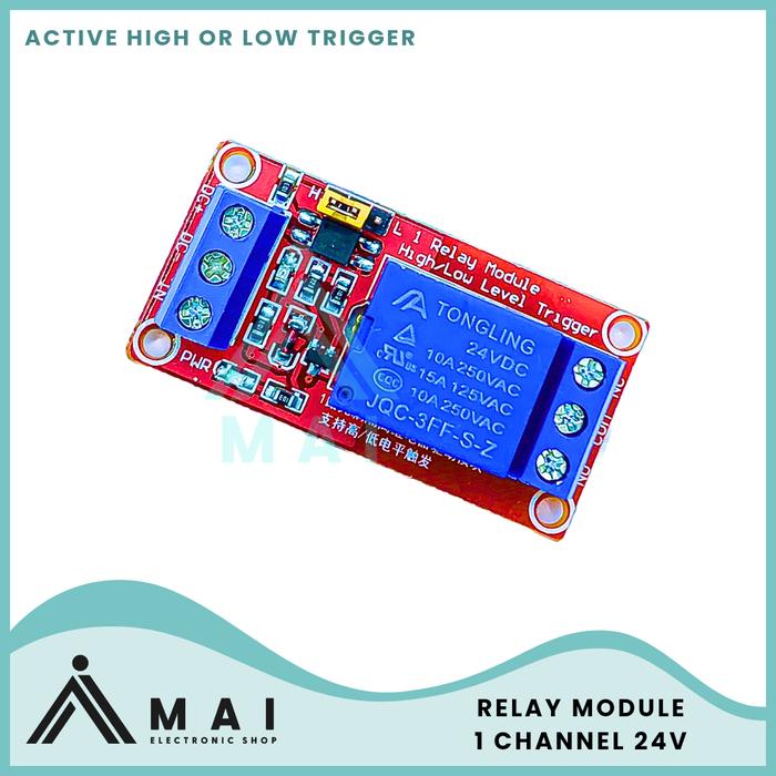 Jual Relay Modul 1 Channel 24V Aktif High or Low Trigger - Kota ... Jual Relay Modul 1 Channel 24V Aktif High or Low Trigger - Kota ...