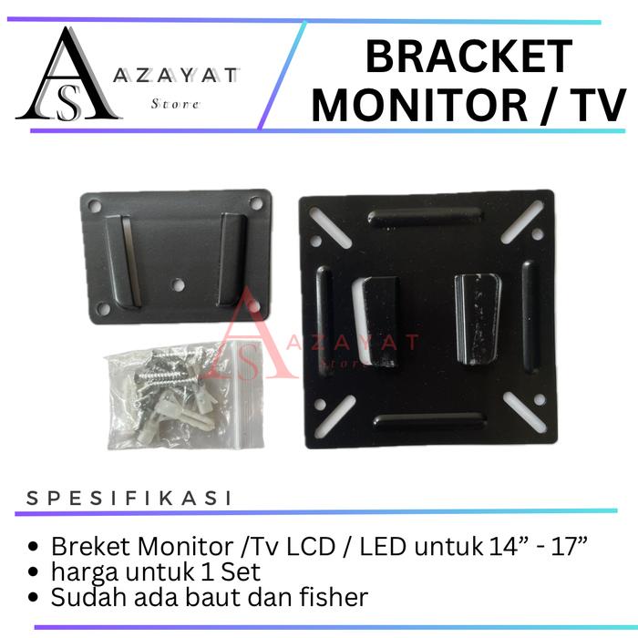 Jual Bracket Tv / Monitor LCD LED Breket 14 inch 16 inc 17 inci Gantung ...