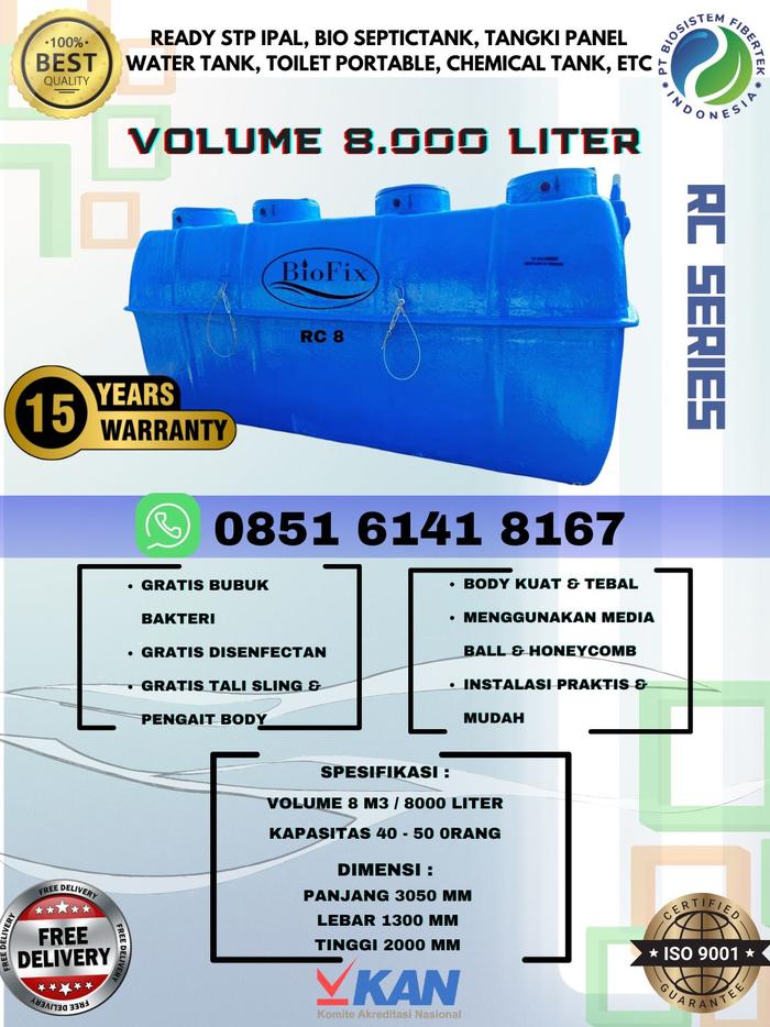 Jual Septic Tank BIotech Sistem 8000 liter - RC 8, Septic Tank Bio ...