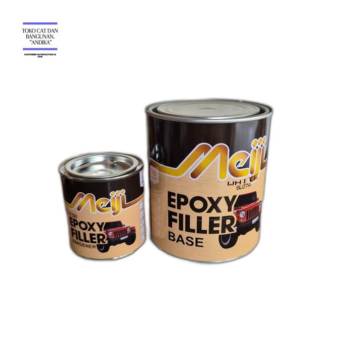 Jual cat dasar besi epoxy meiji warna putih/ white1kg+pengeras ...