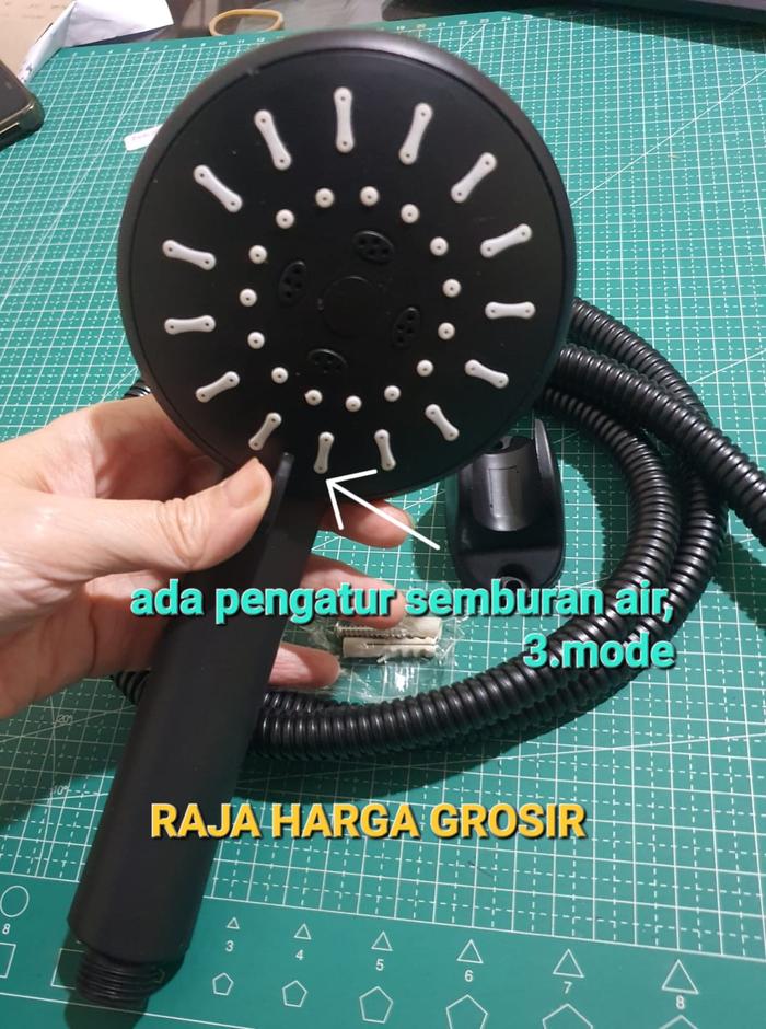 Jual HSST 08 Hand Shower Mandi Set Lengkap Kepala+Selang+Hook Bracket Hitam - Kota Bandung ...