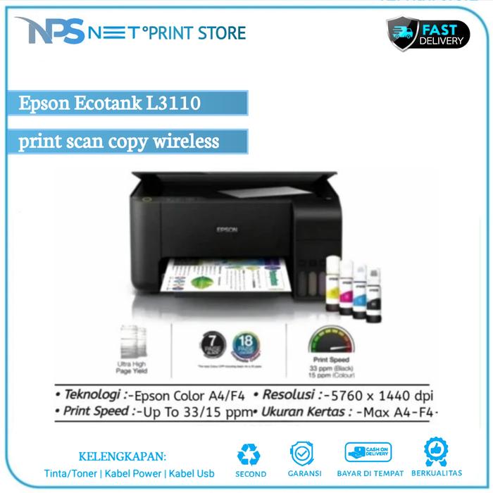 Jual epson ecotank l3110 multi function inkjet printer - Jakarta Pusat ...