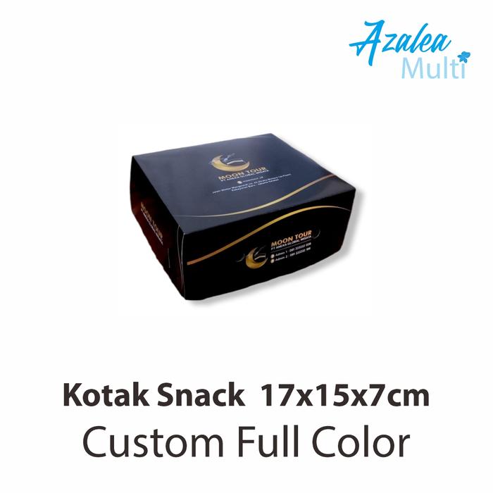 Jual Kotak Snack Custom Full Color 17x15x7cm - Ivory / Dus Kue / Kotak ...