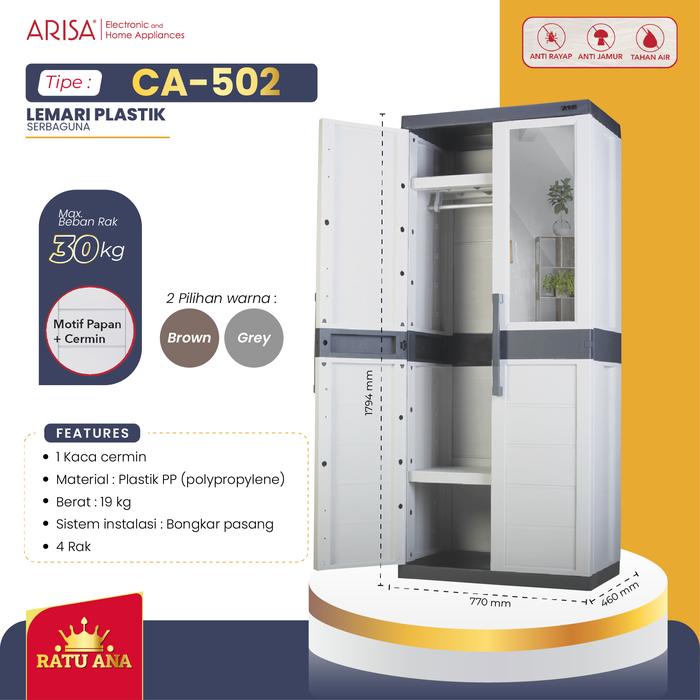 Jual ARISA Lemari Pakaian Lipat Plastik Dua Pintu CA502 / CA 502 - Jakarta Barat - ratu ana ...