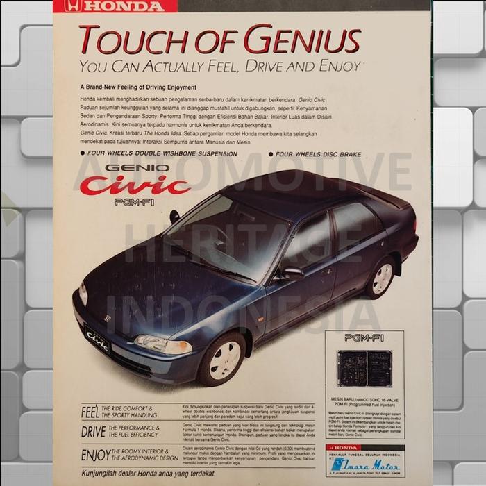 Jual Iklan Jadul Honda Civic Genio - 2 original potongan majalah - Kota Bandung - Automotive ...