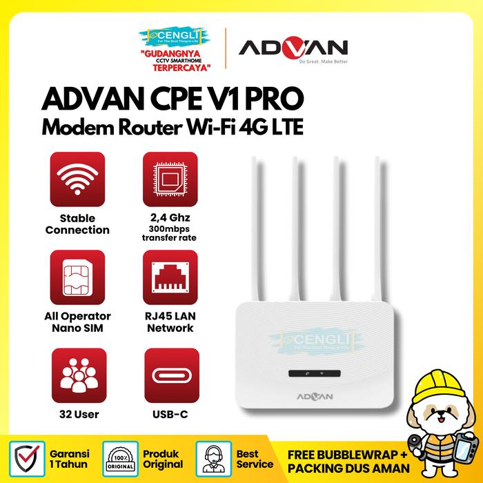 Promo Modem Advan CPE V1 Pro Modem WiFi Router 4G LTE Unlock Operator ...