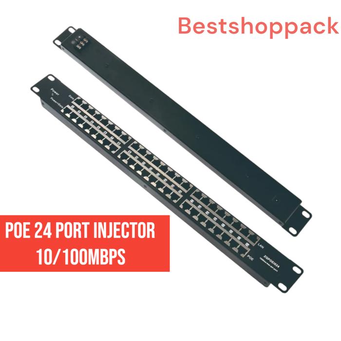 Jual POE Pasif Patch Panel 24 Port 10/100Mbps Poe pasif Injector 24 ...