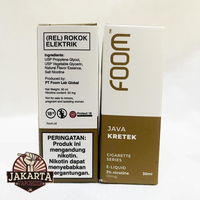 Jual [SALT] FOOM CIGARETTE SERIES JAVA KRETEK 30ML 30MG SALTNIC LIQUID ...