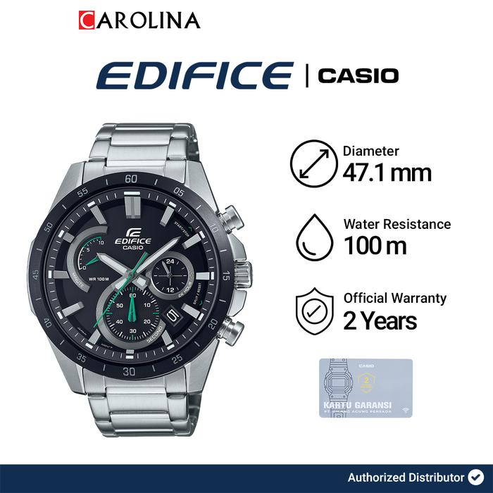 Promo Jam Tangan Pria Casio Edifice EFR-573DB-1A Chronograph Black Dial ...