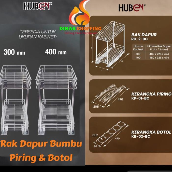 Jual HUBEN RAK DAPUR 2 SUSUN PIRING BOTOL MANGKOK GELAS BAHAN STAINLEIS ...