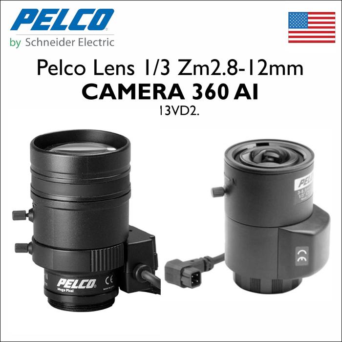 Jual cctv Pelco Lens 1/3 Zm 2.8-12mm 11.4-360 AI camera - Kota Malang ...