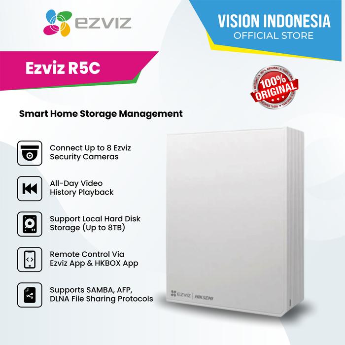 Jual EZVIZ R5C 8Channel NAS Home Storage Management Up to 8TB Garansi Resmi - Jakarta Utara ...