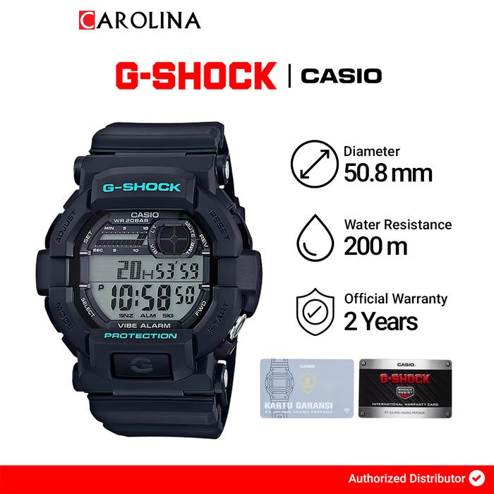 Promo Jam Tangan Pria Casio G-Shock GD-350-1C Digital Dial Black Resin ...