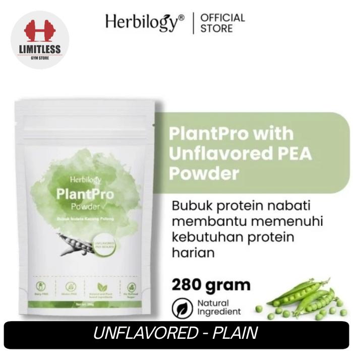 Promo PLANTPRO Plant Vegan Protein Unflavored | Plain 280g - Susu Lactose Gluten Free Bebas ...