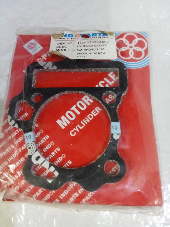 Jual GASKET CYLINDER MOTOR SUZUKI SHOGUN 110 NEW (ISI 10 PCS) INDOPARTS ...