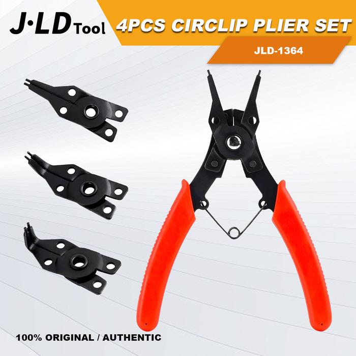 Jual JLD Tang Snap Ring 4in1 Circlip Tekan Buka Tutup Bengkok Tang set ...