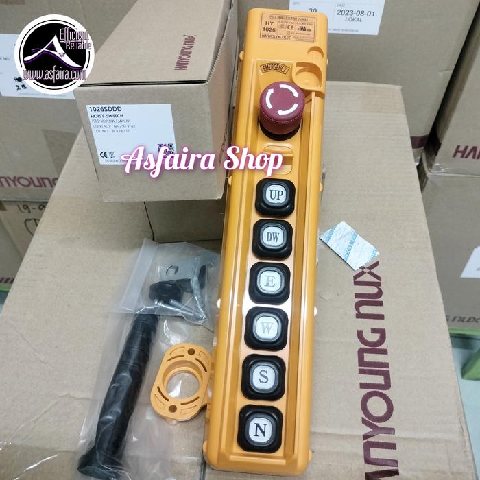 Jual PENDANT HOIST DOUBLE SPEED 6 TOMBOL PLUS EMERGENCY - HY 1026SDDD ...
