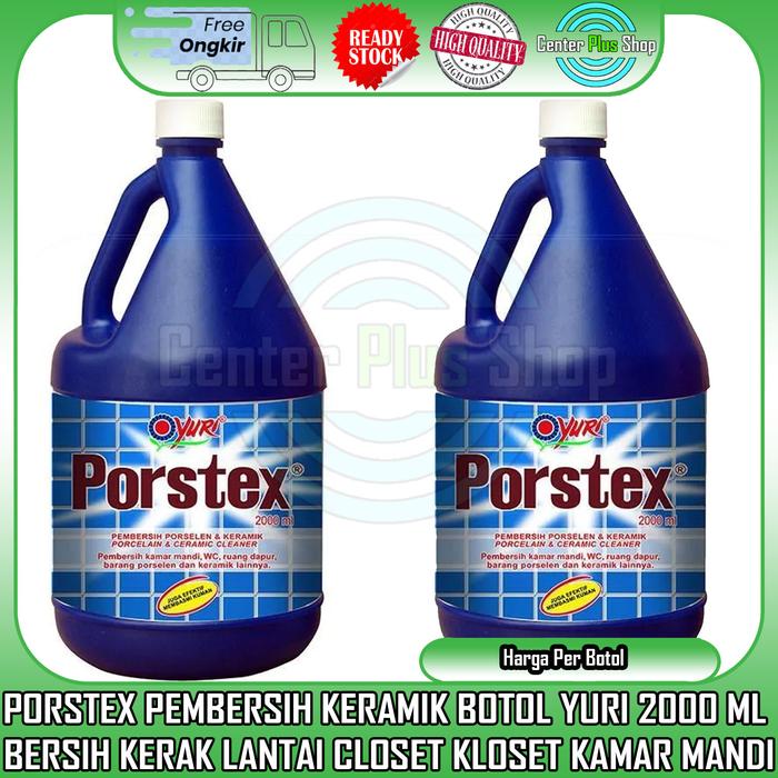 Jual PORSTEX PEMBERSIH KERAMIK BOTOL YURI 2000 ML BERSIH KERAK LANTAI ...