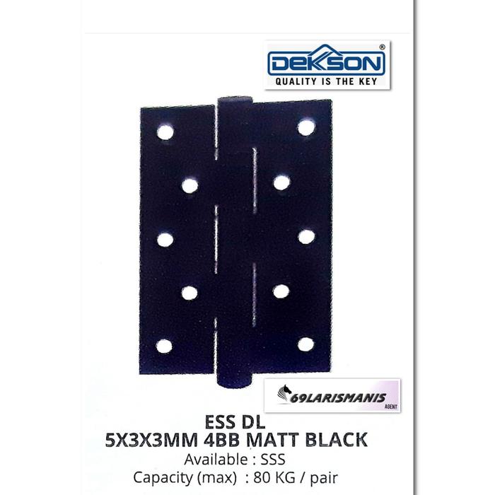 Jual Engsel pintu 5 inch Hitam Dekson ESS DL 5X3X3 4BB Matt Black ...