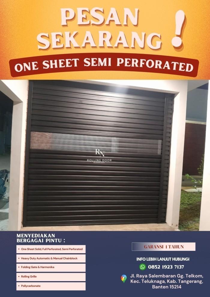 Jual Rolling door pintu toko one sheet semi perforated L 3,4m x T 3,2m ...