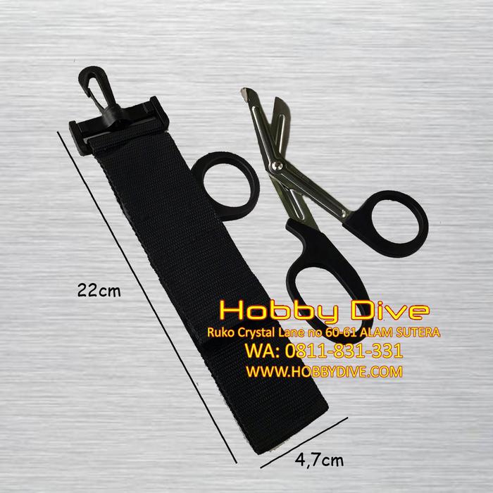 Jual Stainless Steel Scuba Diving Scissors with Case Survival Tool HD ...