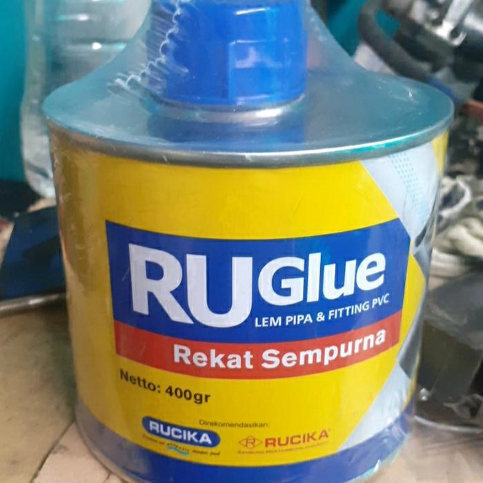 Jual RuGlue 400 gram lem pipa pvc original dari Rucika - Kota Depok ...