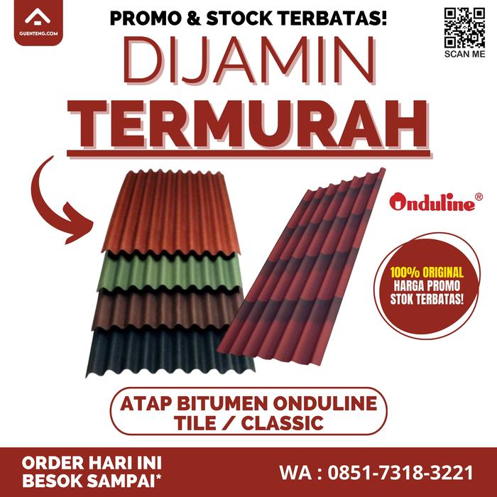 Jual Genteng Atap Bitumen Onduline Tile / Classic Harga Termurah PROMO ...