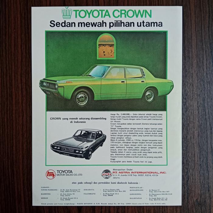 Jual Iklan Jadul TOYOTA CROWN - Hiasan Dinding Pajangan Mobil Antik ...