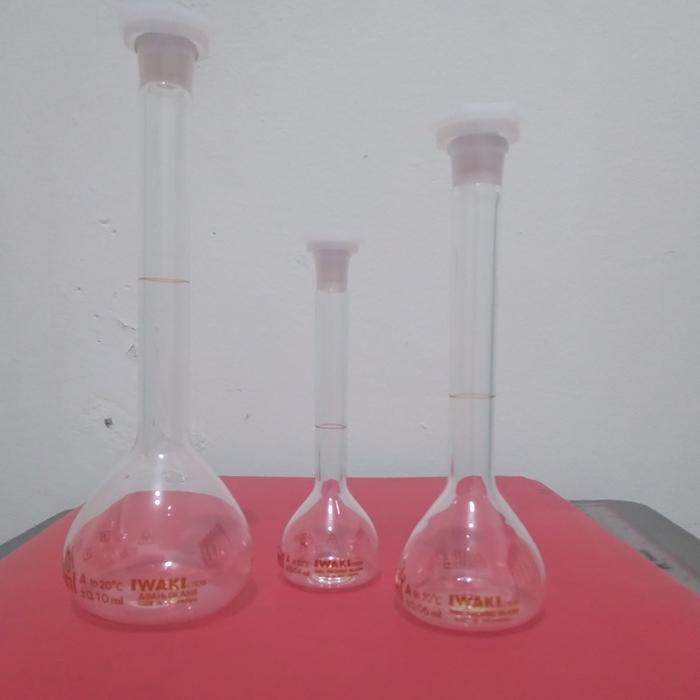 Jual Volumetric Flask Plastik Stopper 100ML IWAKI. Labu Ukur 100ml PP stopper Iwaki. - Kota ...