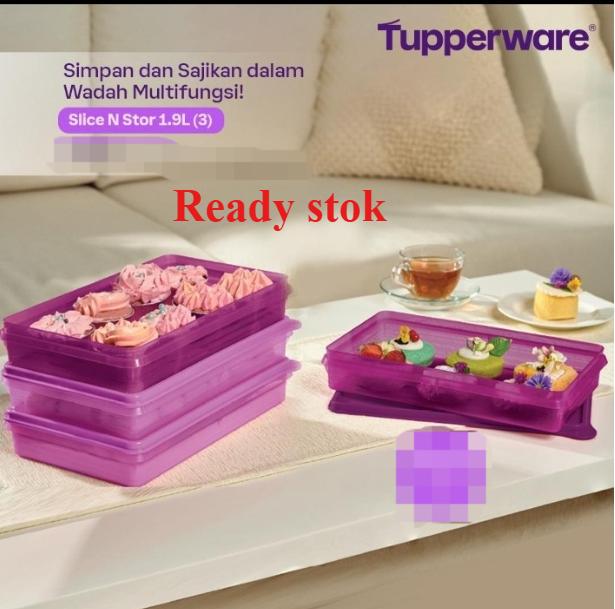 Jual Wadah Kue Basah/Cemilan Tupperware Slice N Stor 1 pc - Jakarta ...