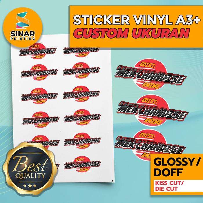 Jual SINAR PRINTING - STICKER LABEL VINYL KUSTOM SIZE - STIKER VINIL ...