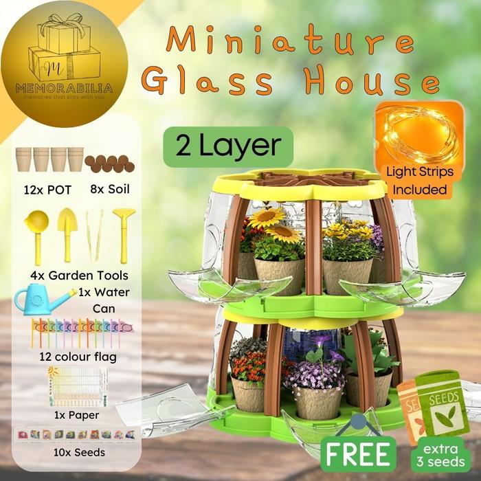 Promo Mainan Miniature Glass House Tumbuhan Sayur Buah Rumah Kaca ...